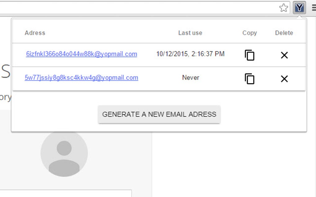 Yopmail Helper para Google Chrome - Extensión Descargar