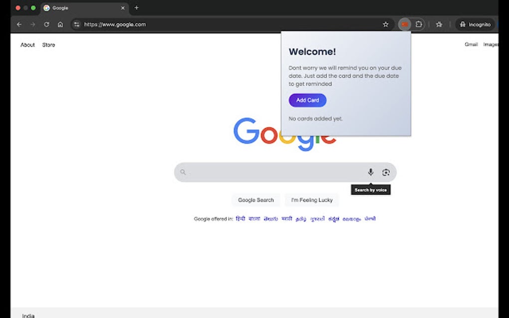 CC Due Reminder cho Google Chrome - Tiện ích mở rộng Tải về