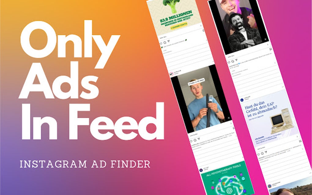 INSTAGRAM AD FINDER สำหรับ Google Chrome - ส่วนขยาย ดาวน์โหลด