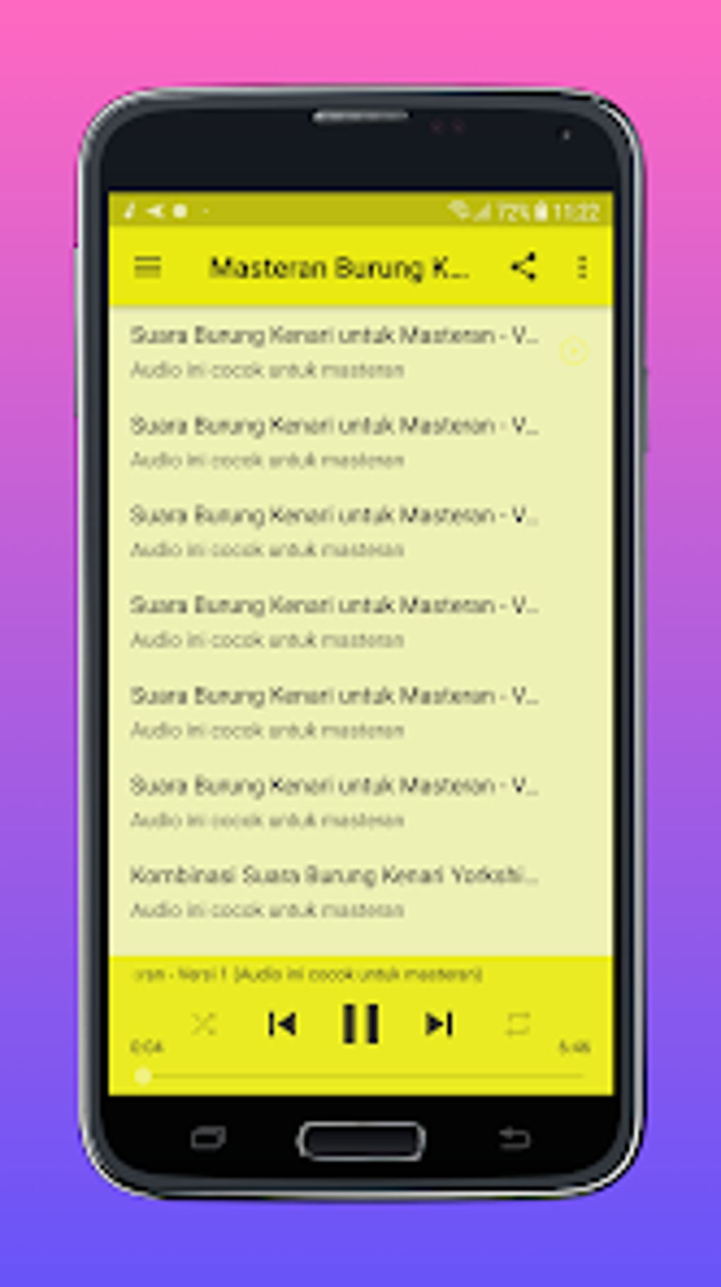 Masteran Burung Kenari Offline para Android - Descargar
