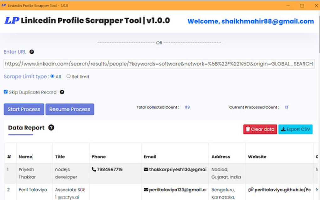 Linkedin Profile Scrapper Tool para Google Chrome - Extensión Descargar