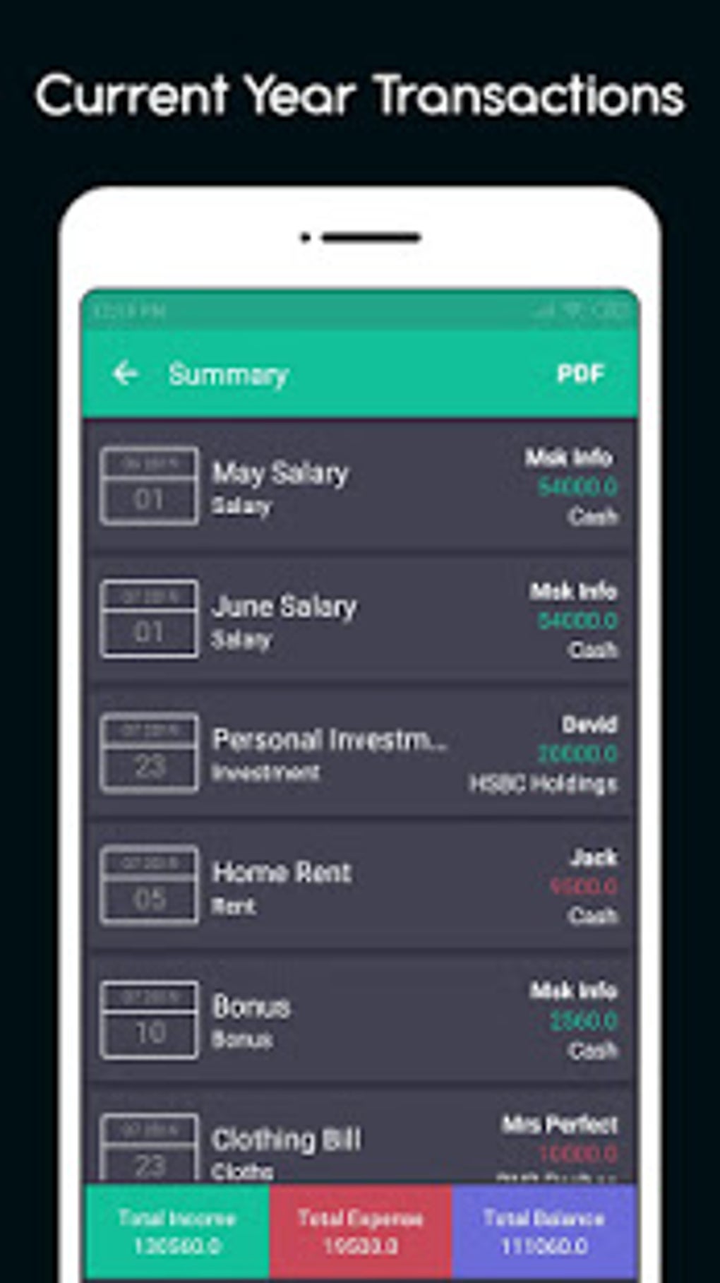 Daily Money Manager Expense Tracker Para Android Download