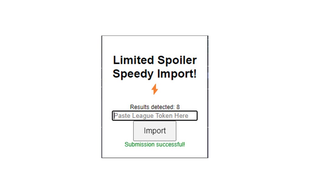 Limited Spoiler Speedy Import para Google Chrome - Extensión Descargar