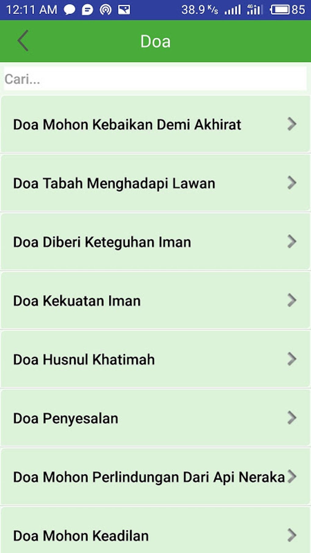 Doa-doa dari Al Qur'an dan Hadits APK สำหรับ Android - ดาวน์โหลด