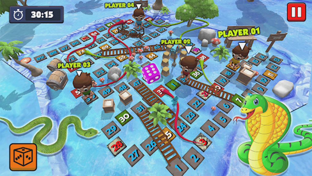 Android 용 Snakes and Ladders 3d Game - 다운로드