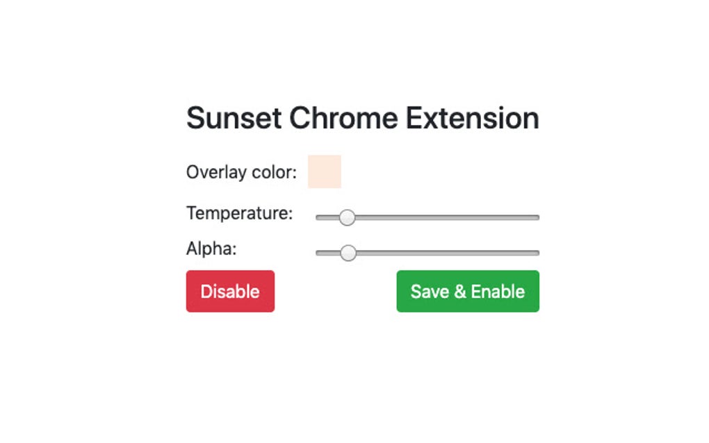 Sunset for Google Chrome - Extension Download
