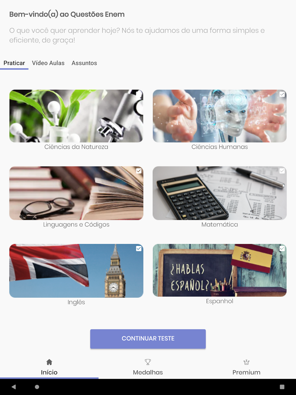 Questões Enem - Simulados para Android - Descargar