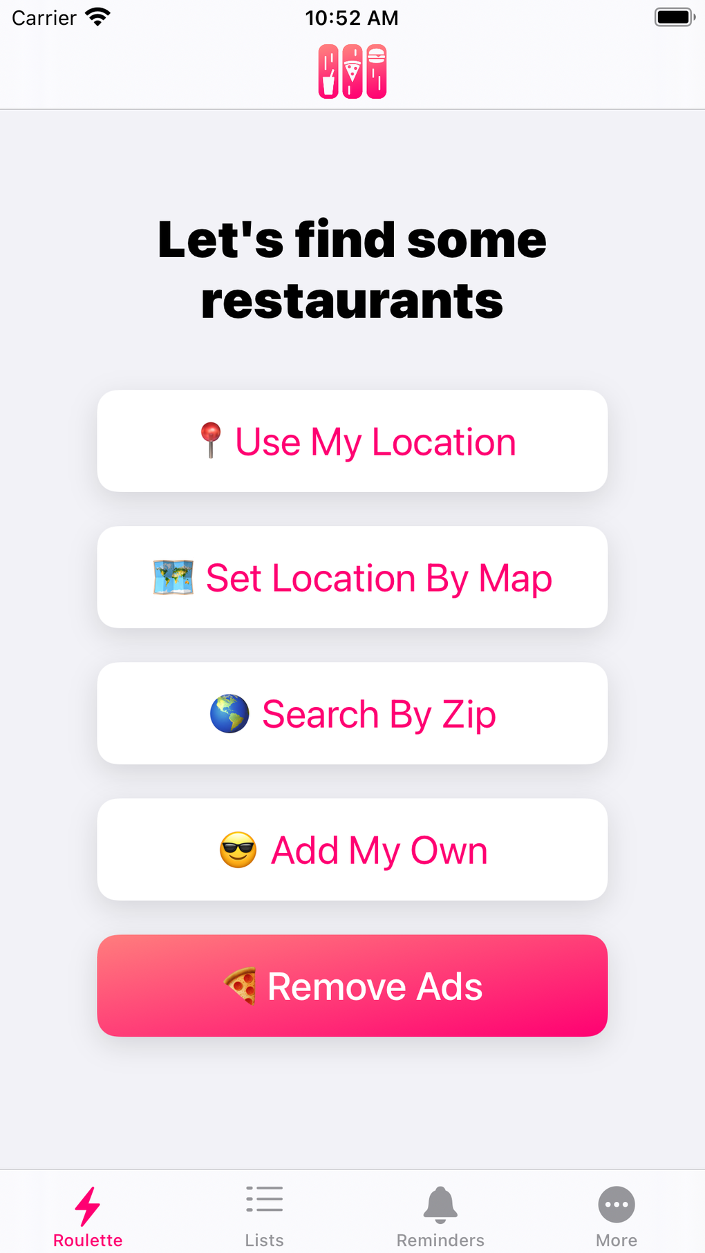 Restaurant Roulette for iPhone - Download