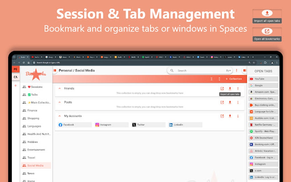 Bookmarks Manager pour Google Chrome - Extension Télécharger