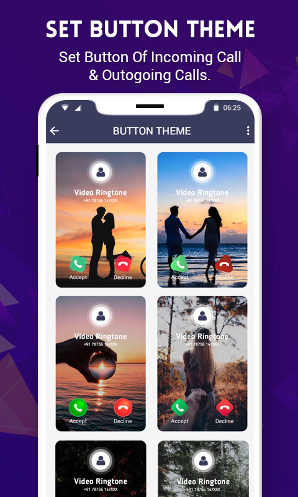Full Screen Video Ringtone For Incoming Call APK pour Android - Télécharger