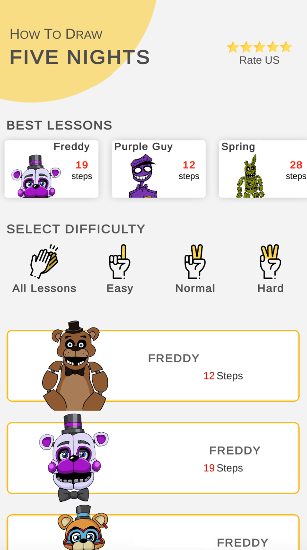 How to draw Five Characters for Android - 無料・ダウンロード