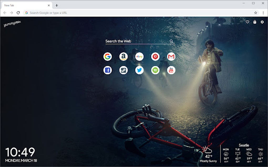 Stranger Things HD Wallpaper New Tab Themes pour Google Chrome - Extension Télécharger