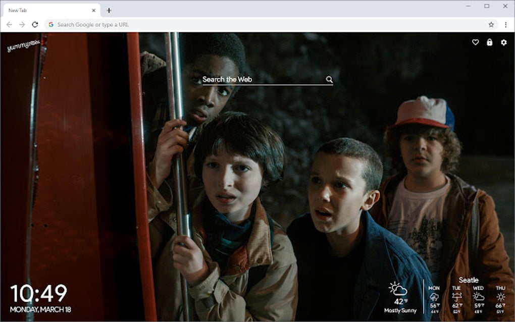 Stranger Things HD Wallpaper New Tab Themes pour Google Chrome - Extension Télécharger