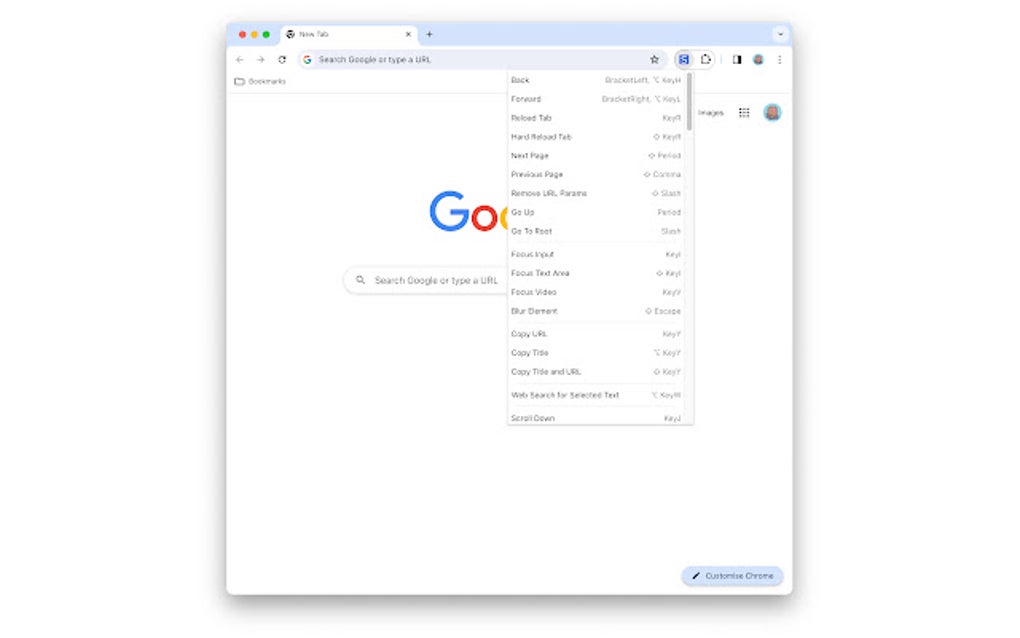Shortcuts per Google Chrome - Estensione Download
