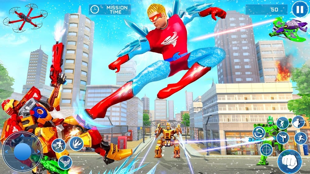 Snow storm ice hero robot game for Android - Download