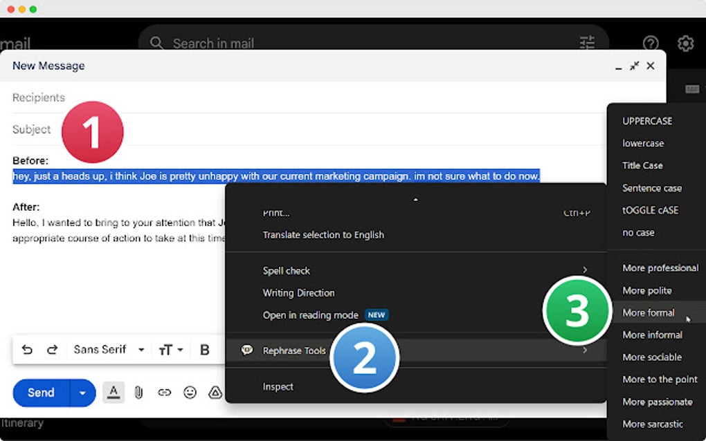 Rephrase Tools Google Chrome 용 - 확장 프로그램 다운로드