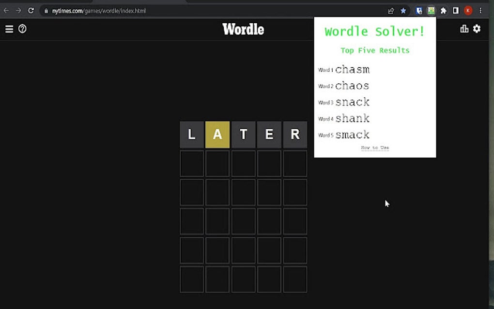 Wordle Solver for Google Chrome - Extension Download