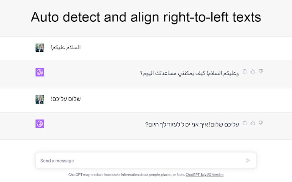 ChatGPT RTL für Google Chrome - Erweiterung Download