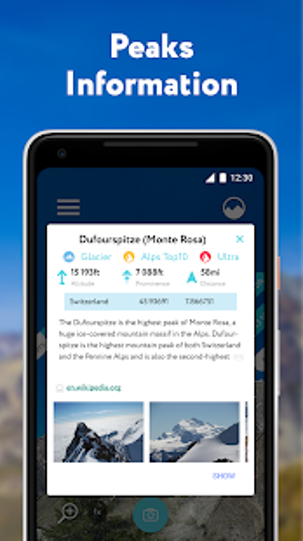 PeakVisor - 3D Maps Peaks Identification para Android - Descargar