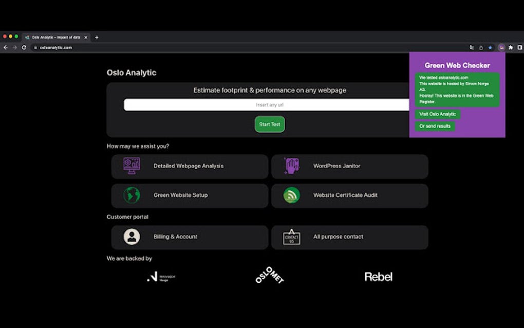 Green Web Checker for Google Chrome - Extension Download