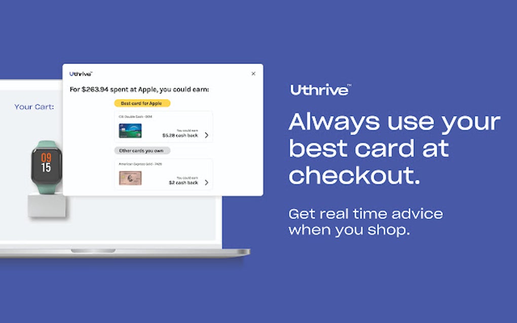 Uthrive: Use best cards for rewards & savings for Google Chrome - Extension Download