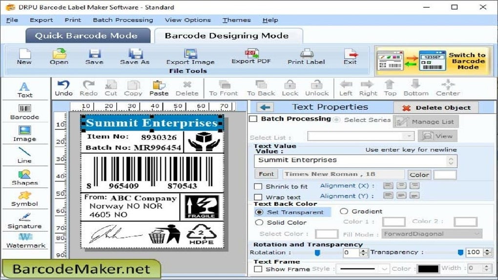 Standard Label Industry Software - Download