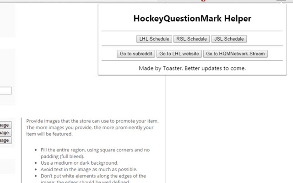 HockeyQuestionMark Helper Google Chrome 용 - 확장 프로그램 다운로드