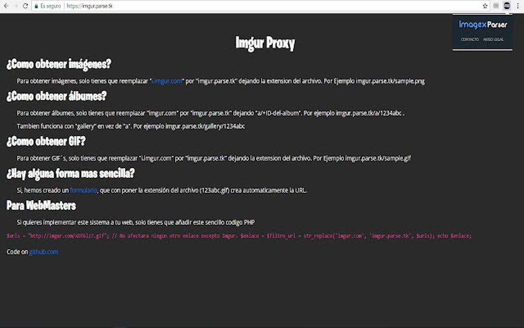 Imgur Parser for Google Chrome - Extension Download
