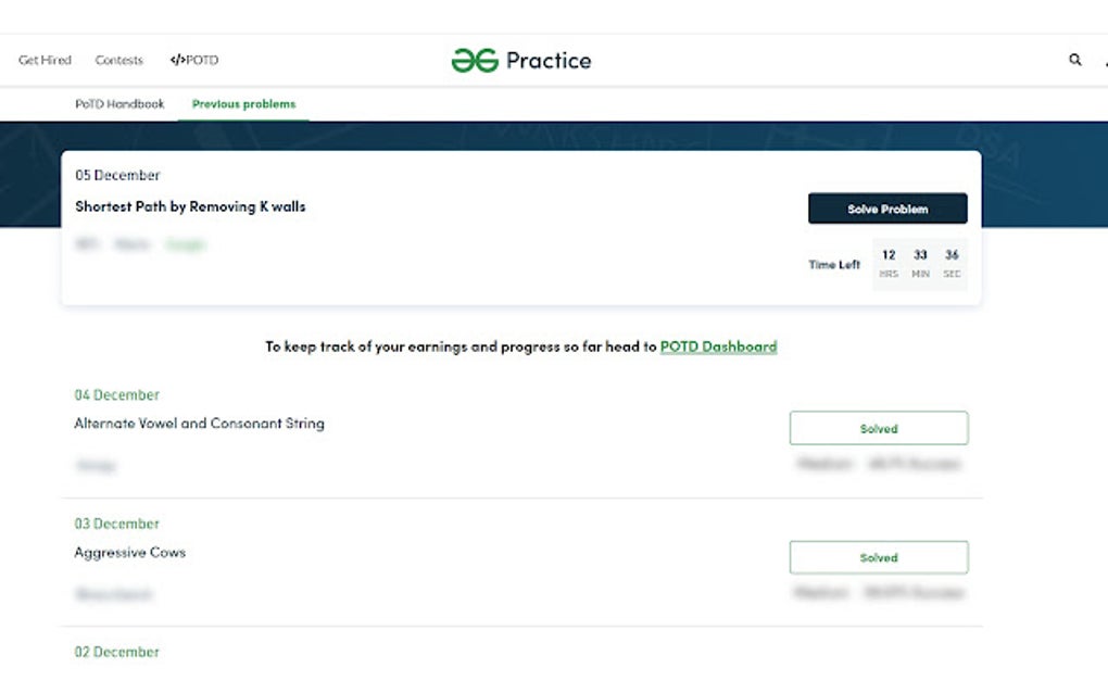 GFG practice topic hider for Google Chrome - Extension Download