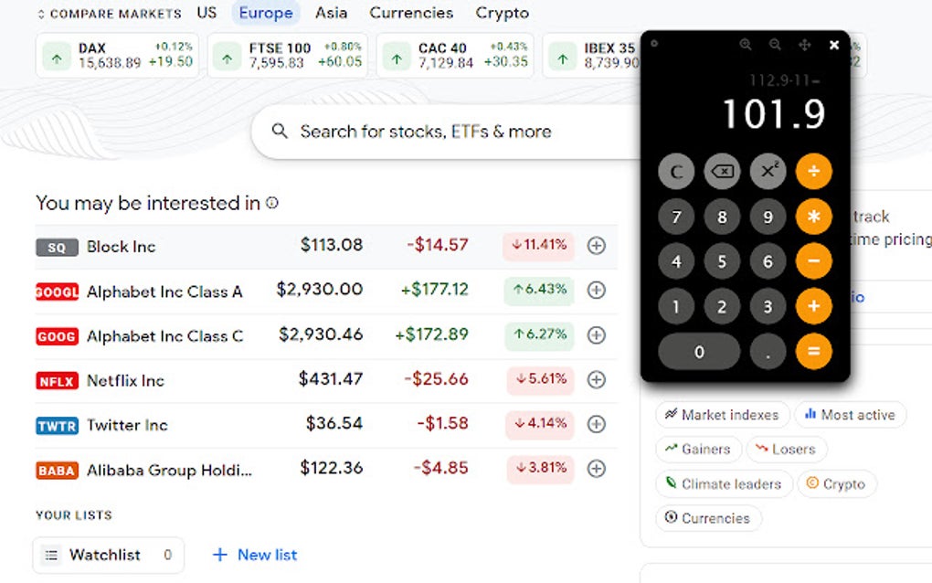 Dark calculator for Google Chrome - Extension Download
