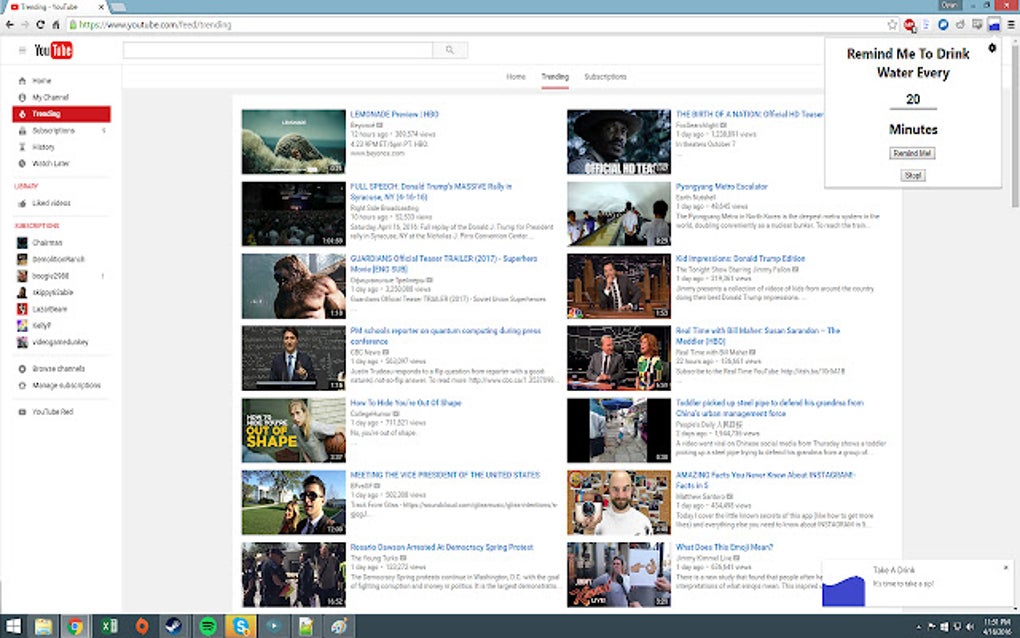 Water Reminder Google Chrome 용 - 확장 프로그램 다운로드