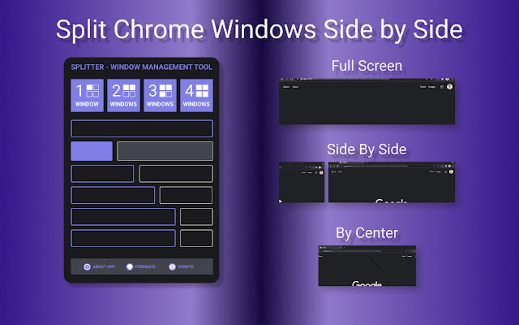 Splitter: the window layout tool Google Chrome 용 - 확장 프로그램 다운로드