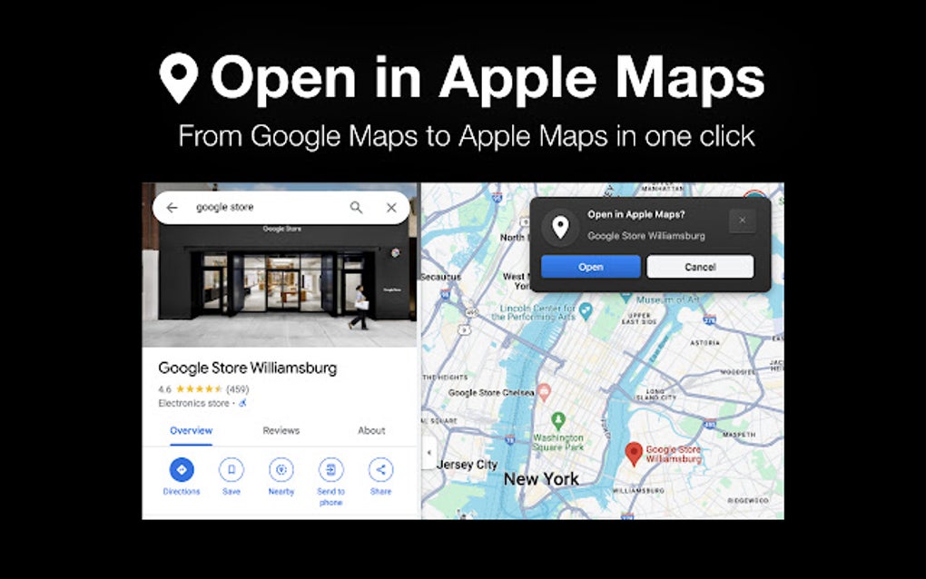 Open in Apple Maps Google Chrome 용 - 확장 프로그램 다운로드