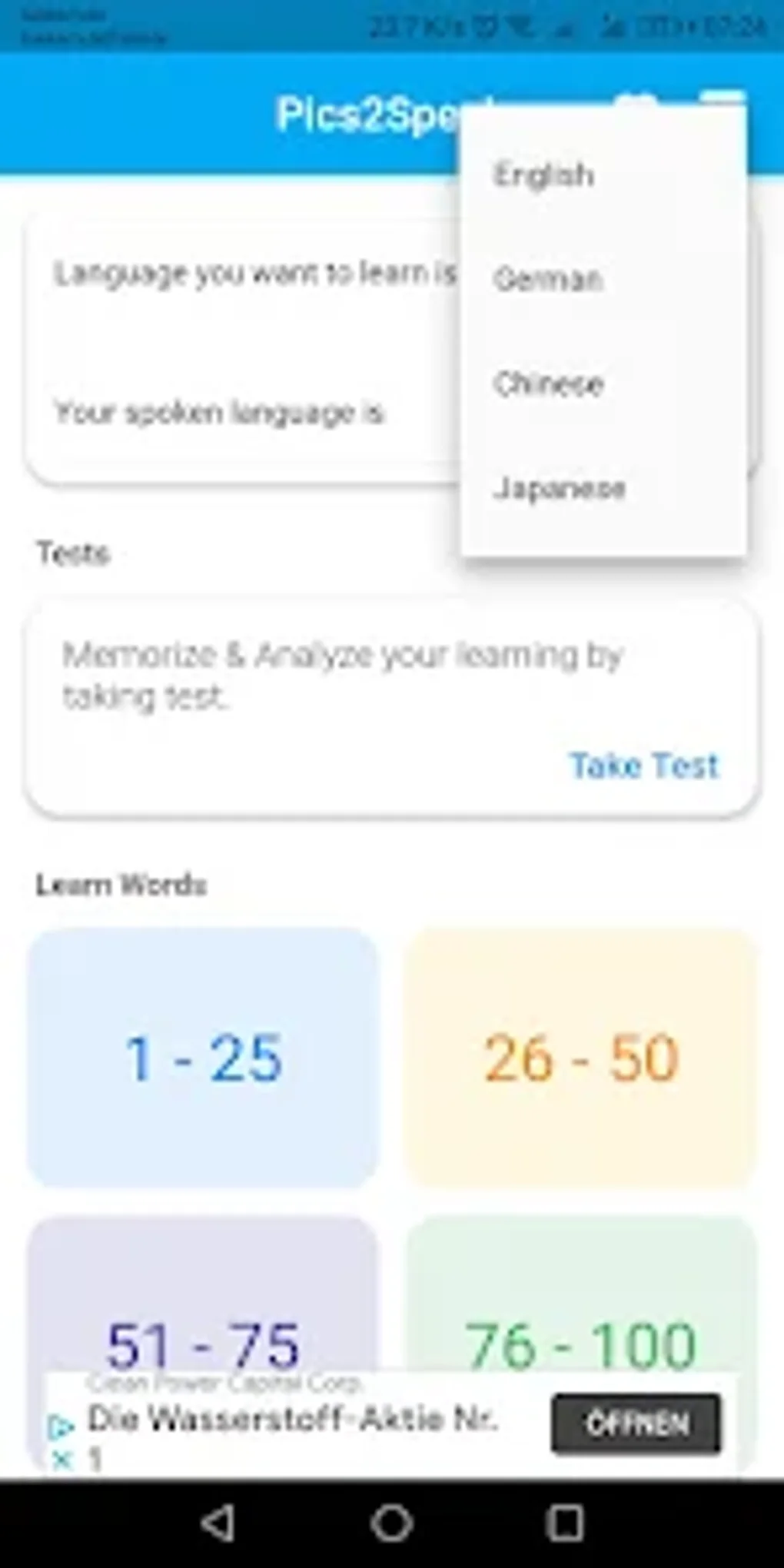 Pics2Speak: Languages learning for Android - Download