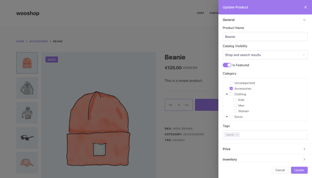 Frontend Product Editor for WooCommerce for WordPress - Download