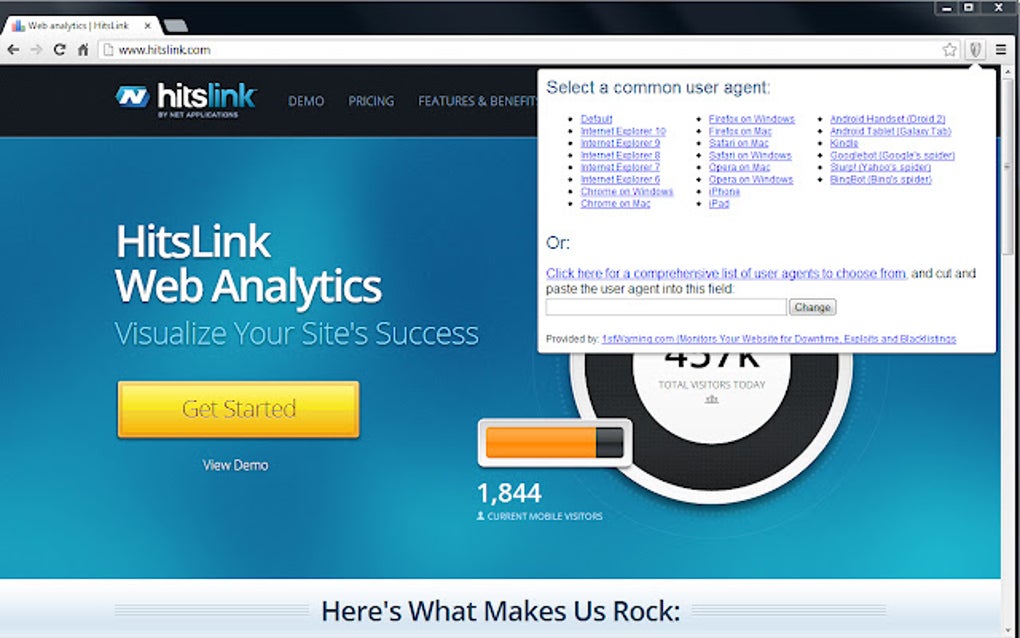 User-Agent Switcher para Google Chrome - Extensión Descargar