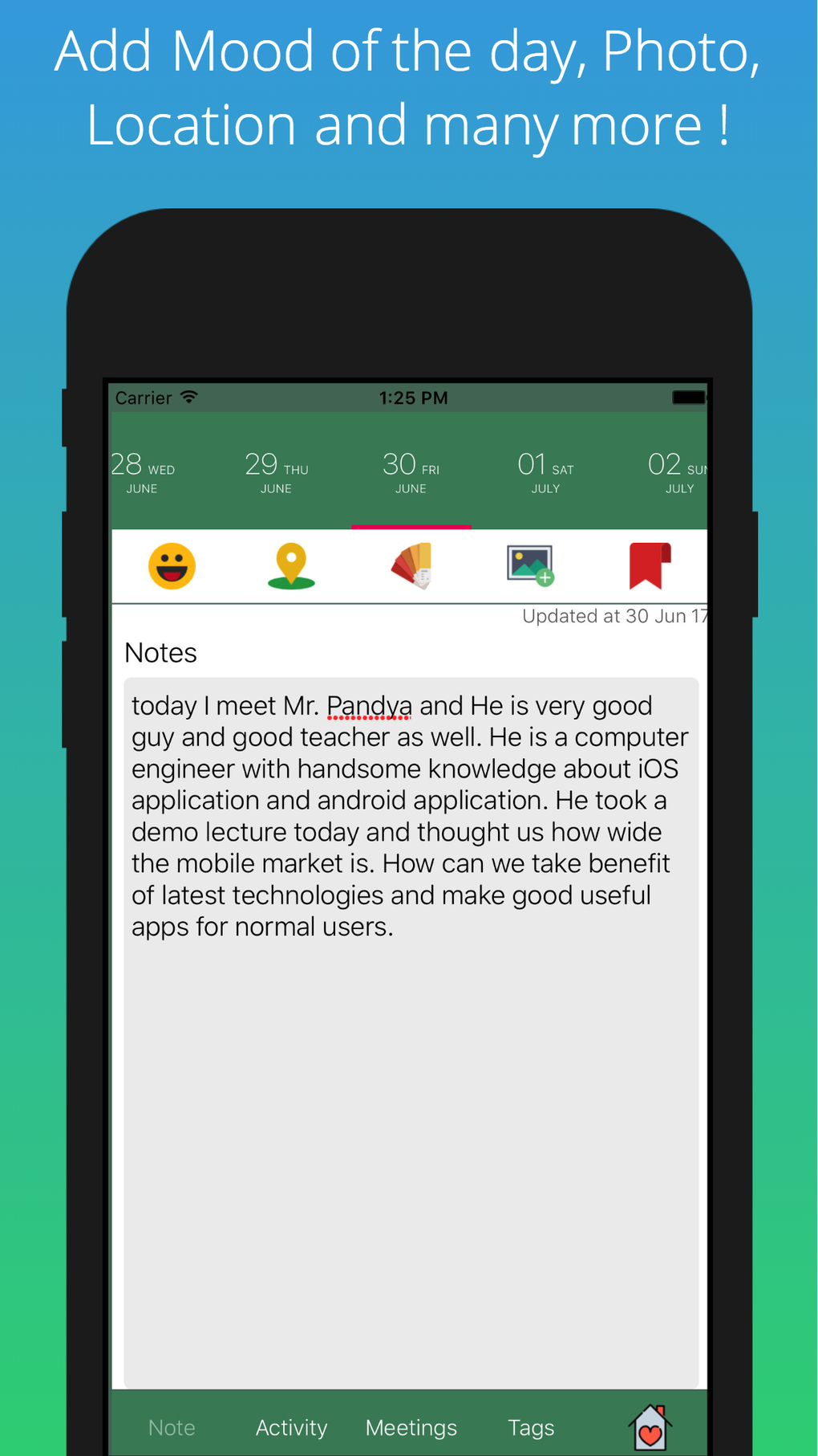 Daily Diary - Journal - Moment for iPhone - Download