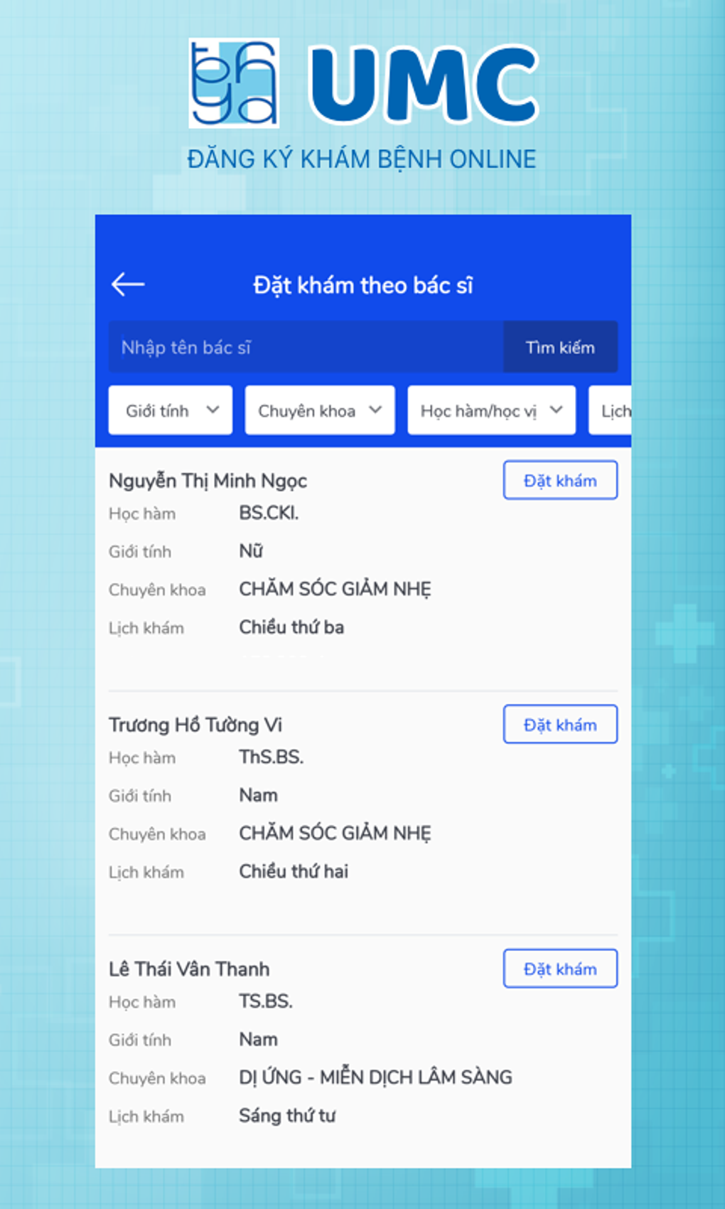 UMC Đăng Ký Khám Bệnh Online for Android - Download