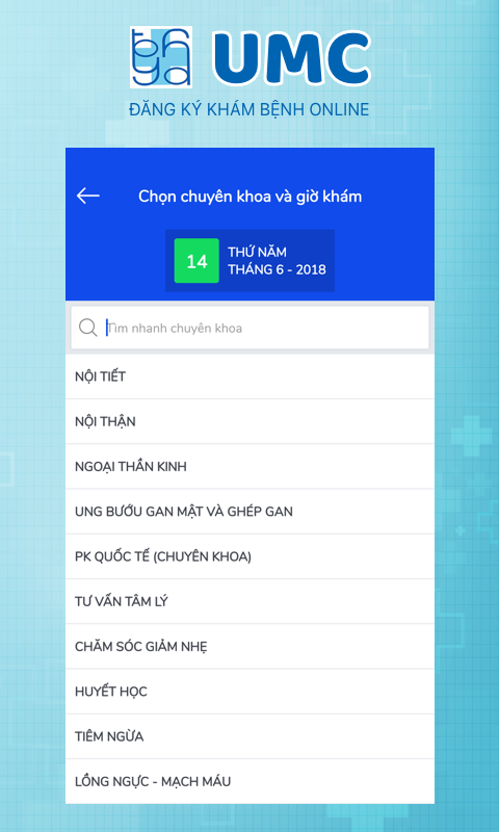 UMC Đăng Ký Khám Bệnh Online for Android - Download
