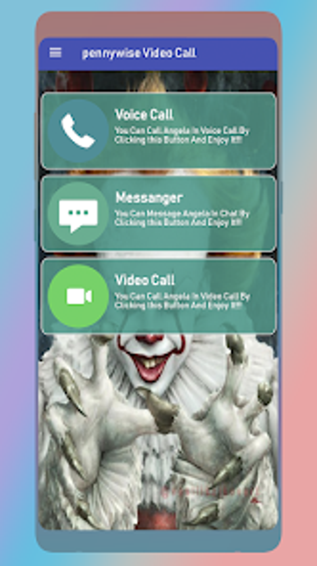 Creepy Pennywise Calling Me for Android - Download