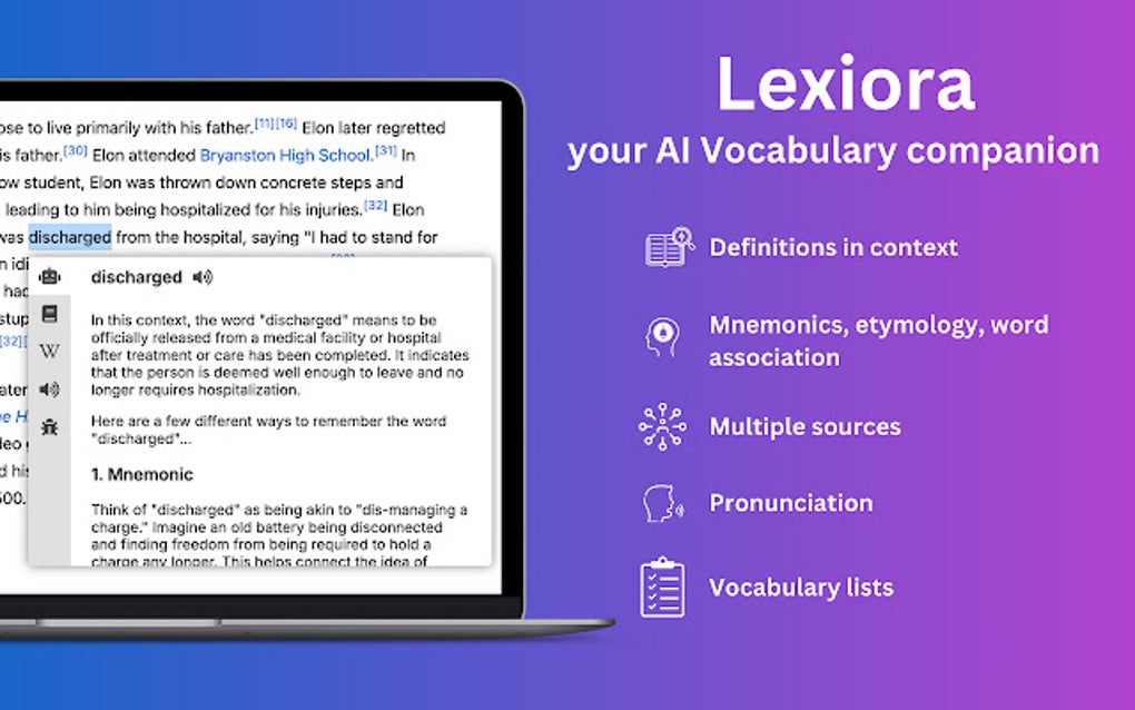 Lexiora - AI dictionary & vocabulary builder for Google Chrome ...