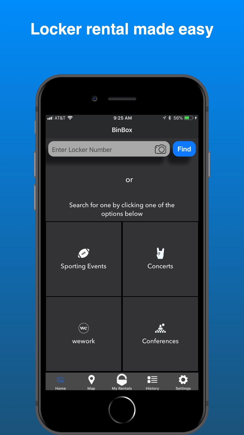 Binbox - Smart Locker Rentals for iPhone - Download