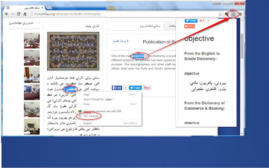 SLA Dictionary for Google Chrome - Extension Download