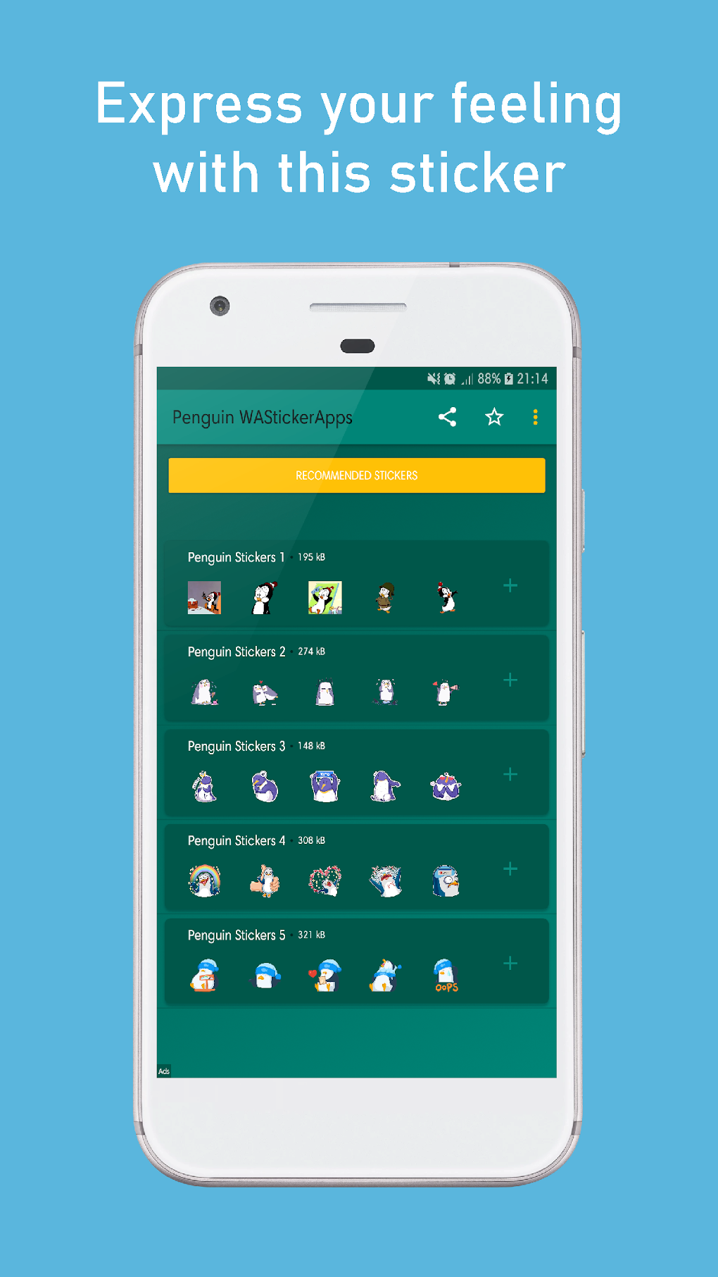 Penguin Stickers WAStickerApps para Android - Descargar