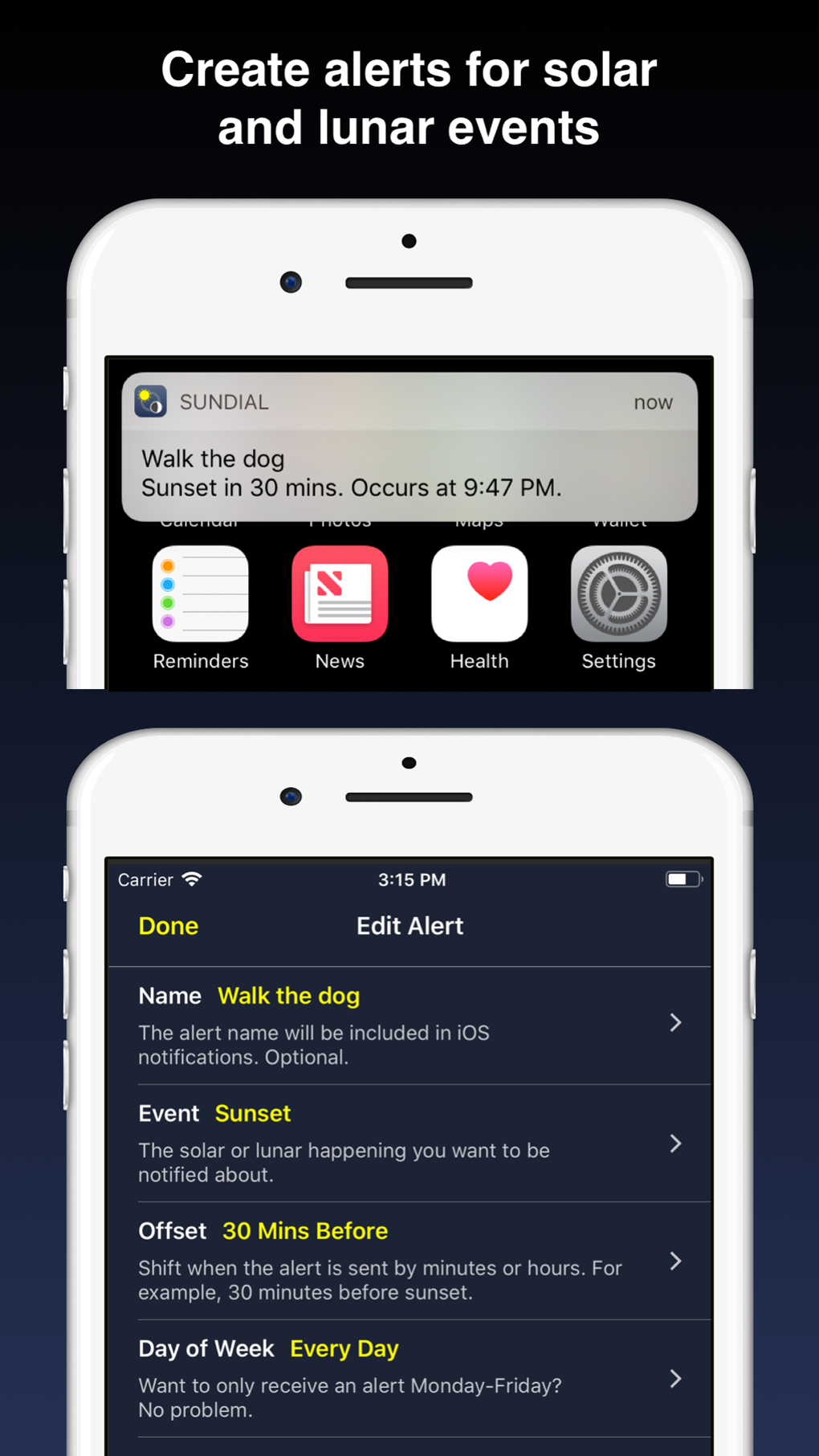 Sundial Solar Lunar Time for iPhone - Download
