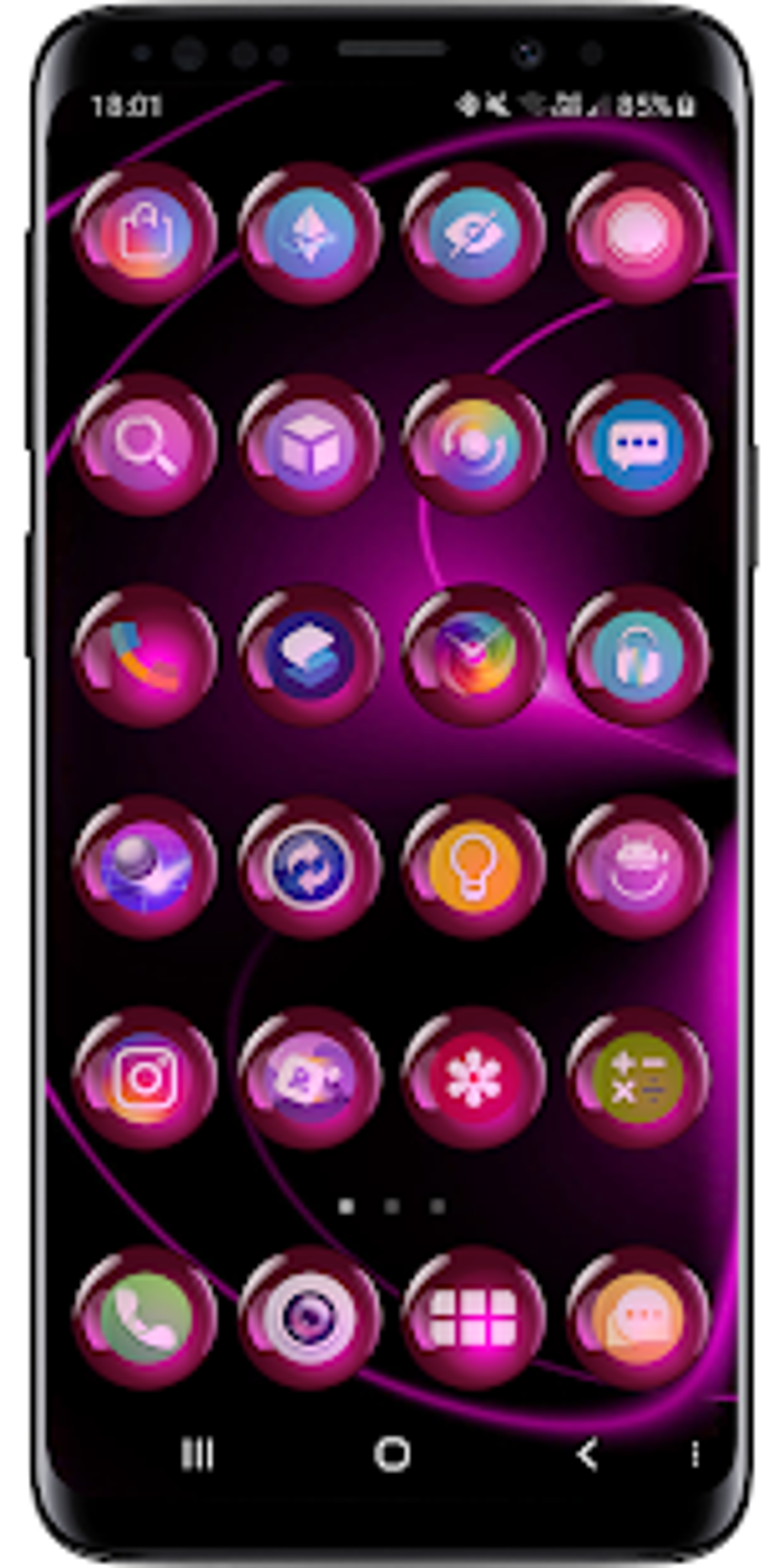 Theme Launcher - Spheres Pink Icon Changer Free APK para Android ...