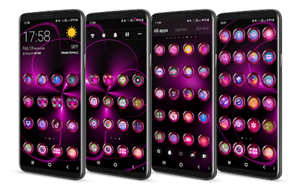 Theme Launcher - Spheres Pink Icon Changer Free APK para Android ...