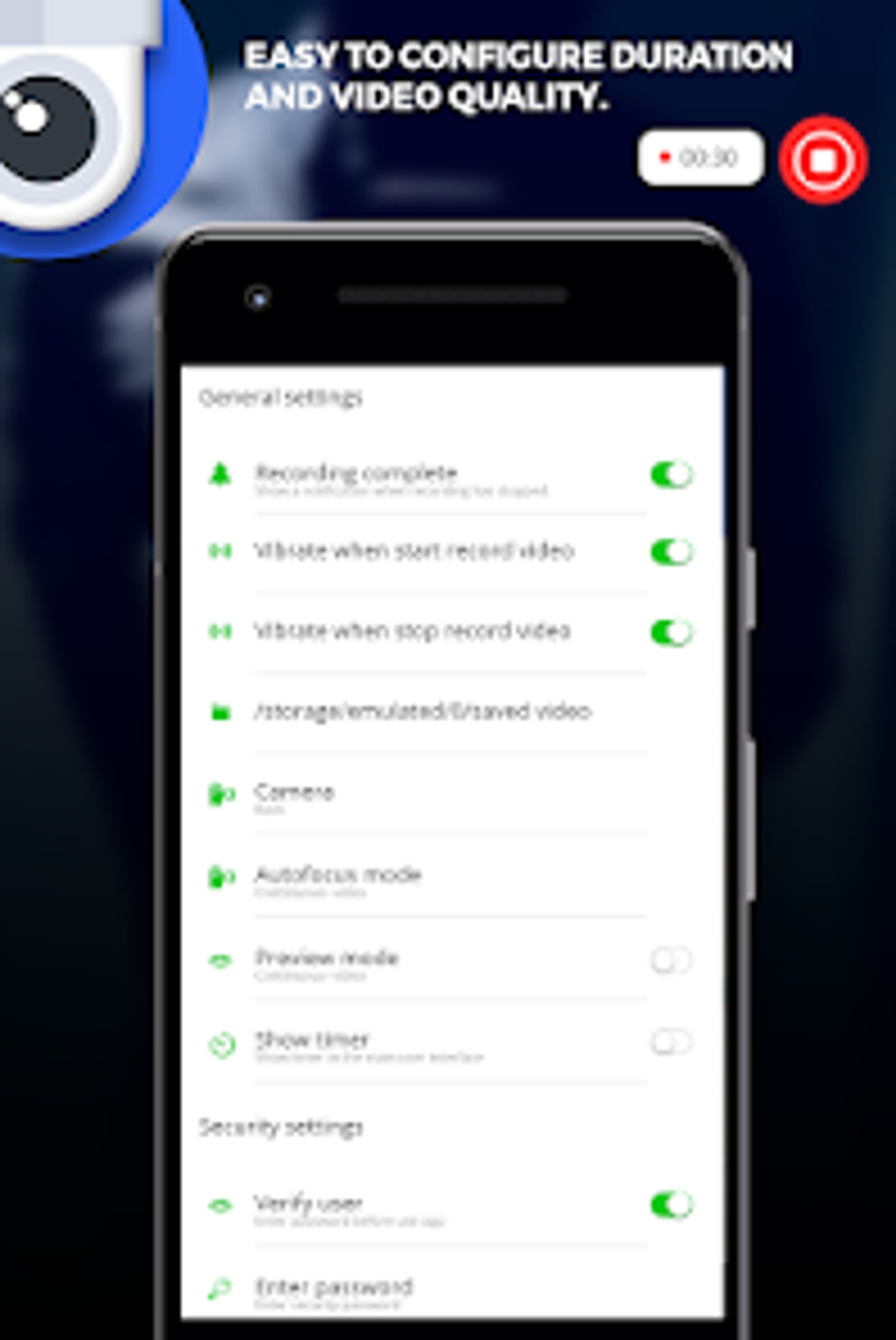 Background Video Recorder for Android - Download