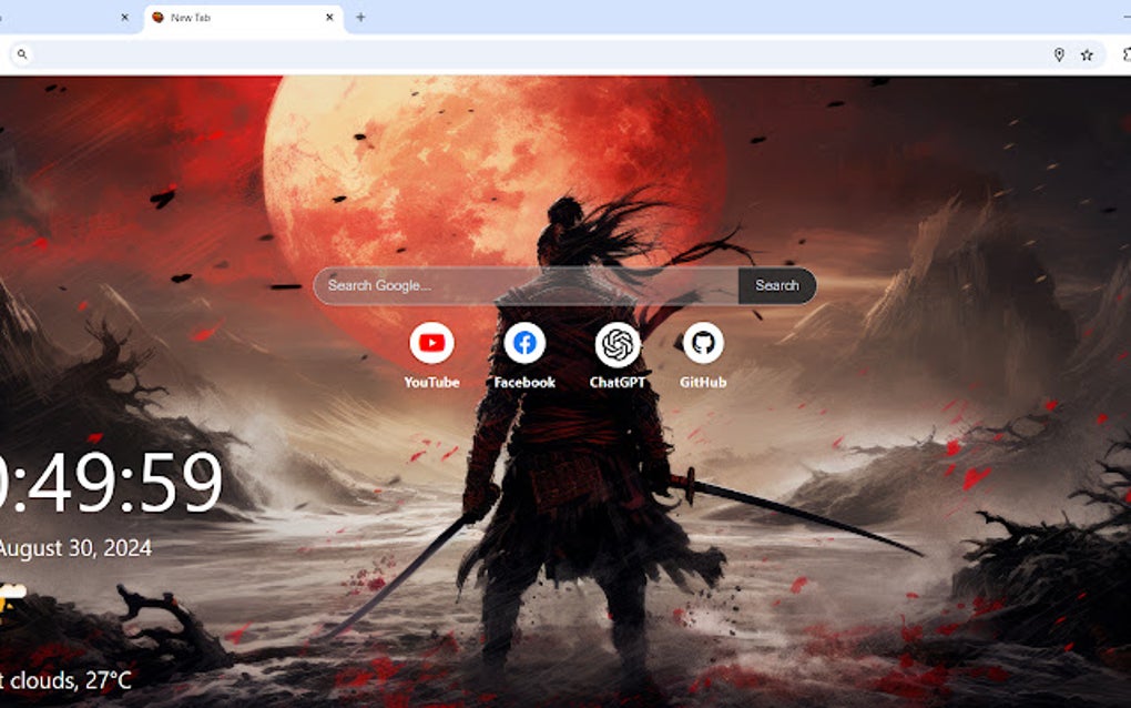 Samurai Background cho Google Chrome - Tiện ích mở rộng Tải về
