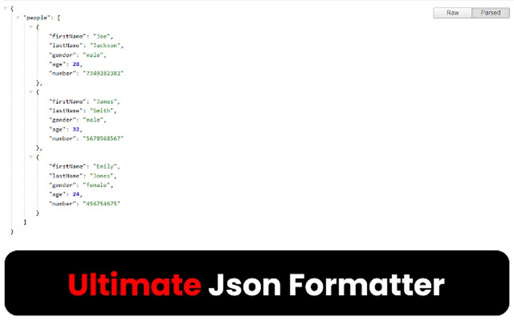 JSON Beautifier & Formatter สำหรับ Google Chrome - ส่วนขยาย ดาวน์โหลด